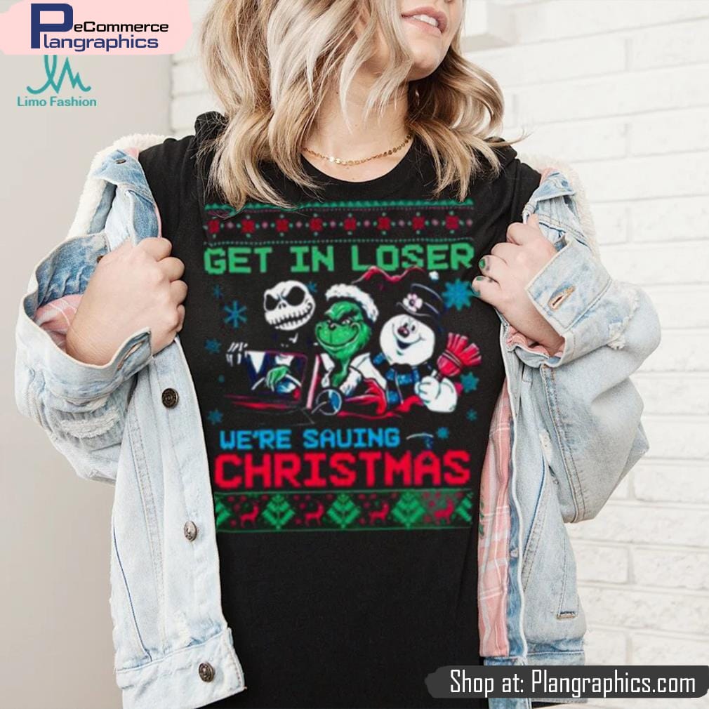 The Grinch Jack Skellington And Snowman Get In Loser We’Re Going Saving ...