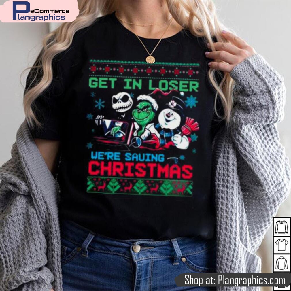 The Grinch Jack Skellington And Snowman Get In Loser We’Re Going Saving ...