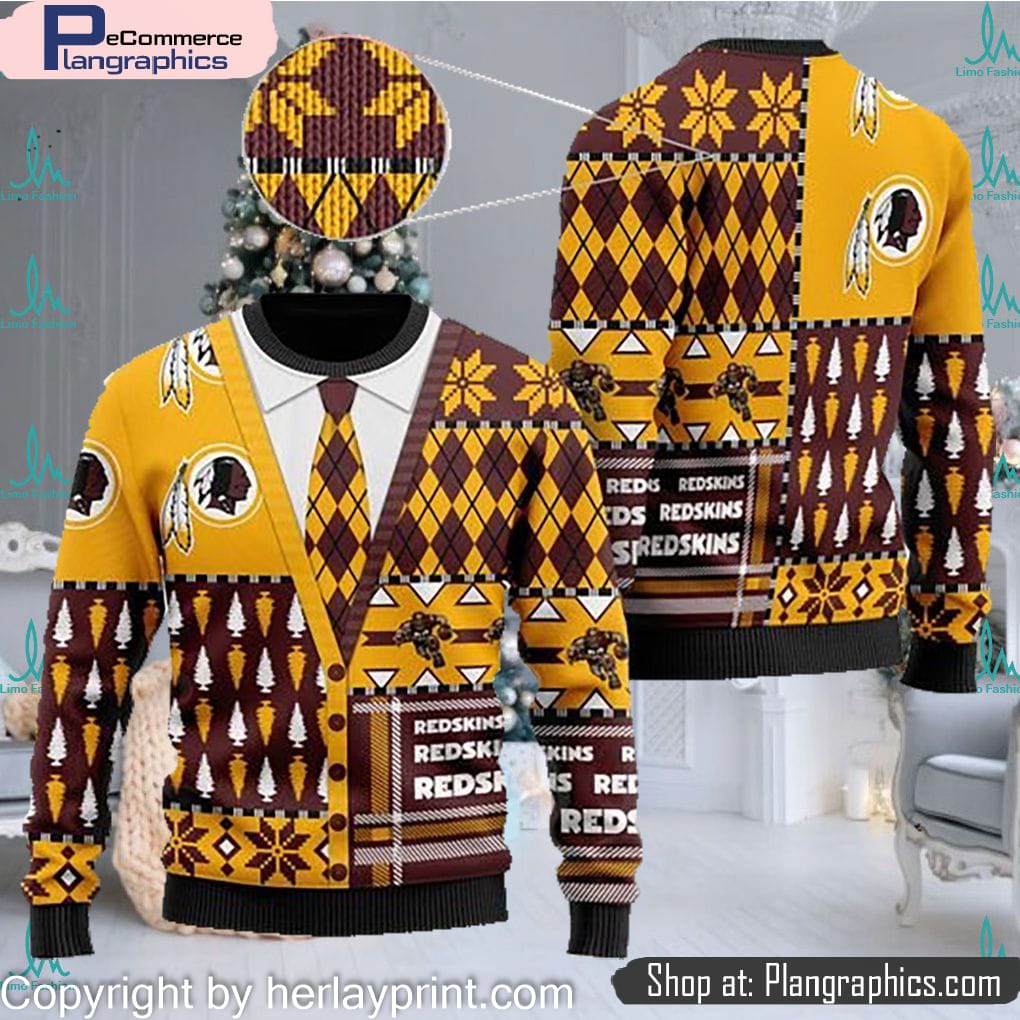 Washington Redskins NFL American Football Team Cardigan Style 3D Men ...